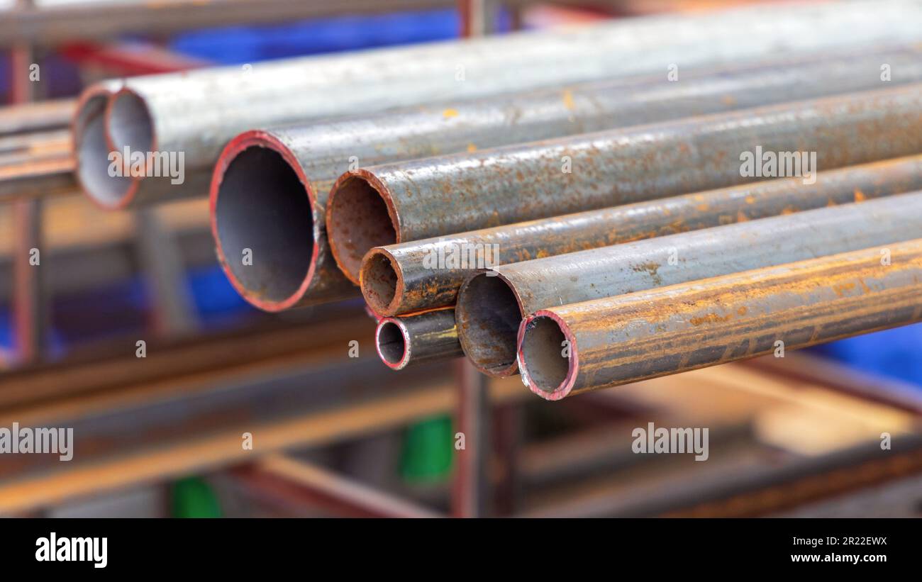 Various Size Metal Pipes Round Cylindrical Hollow Shape Mild Steel ... Various Size Metal Pipes Round Cylindrical Hollow Shape Mild Steel ...