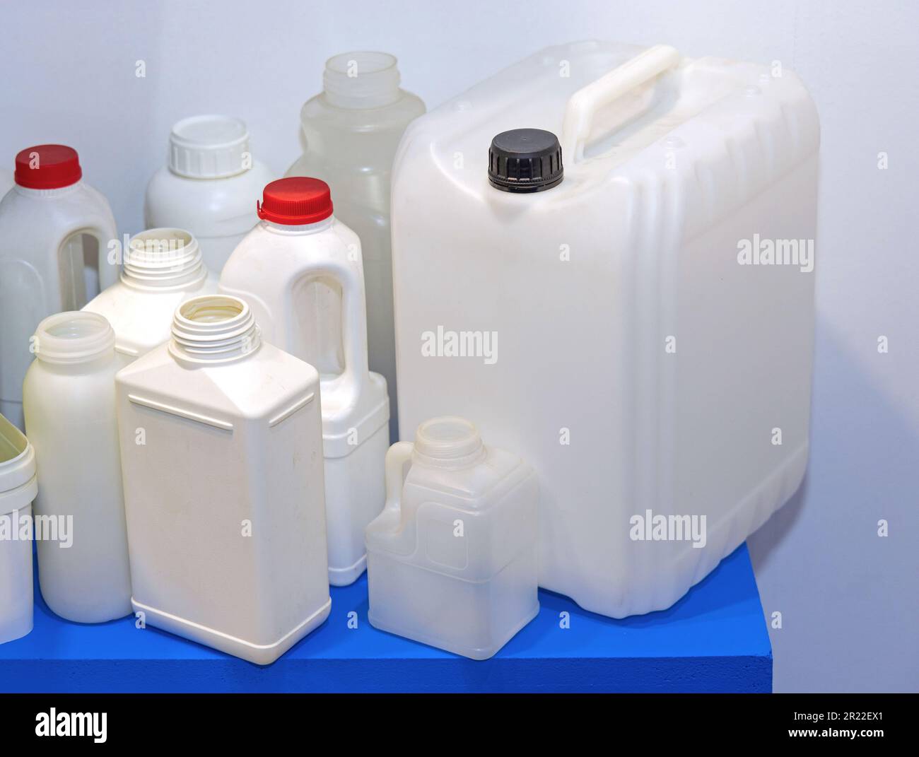 New White Plastic Bottles Packages Containers Various Size and Shape ...