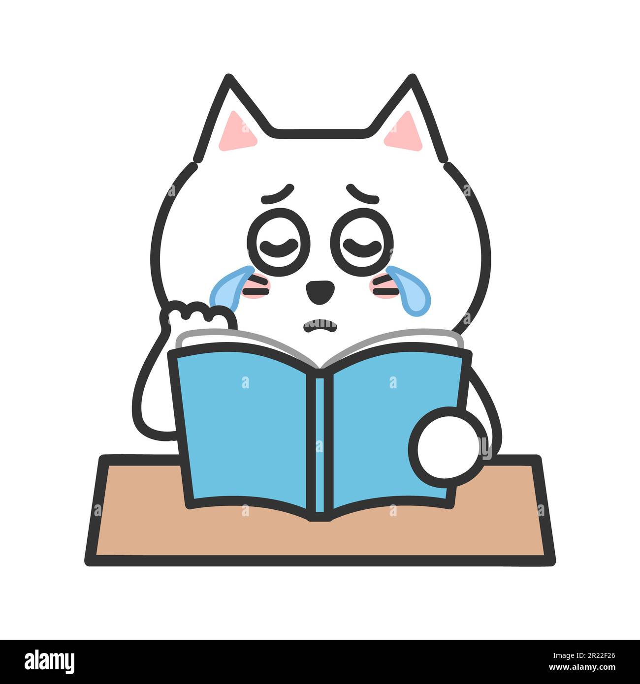 Animated Cat Reading A Book