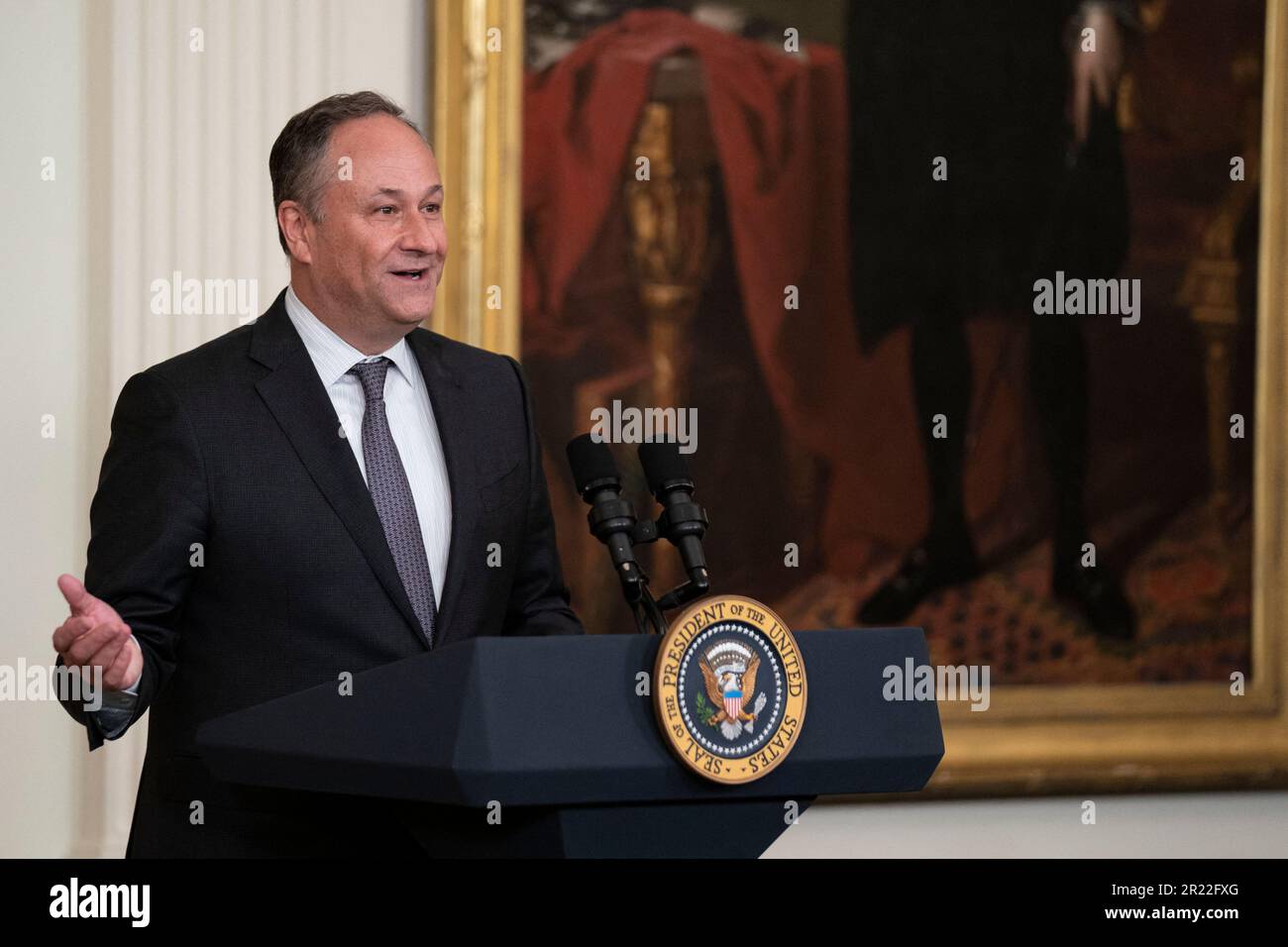 Washington, United States. 16th May, 2023. Second Gentleman Doug Emhoff ...