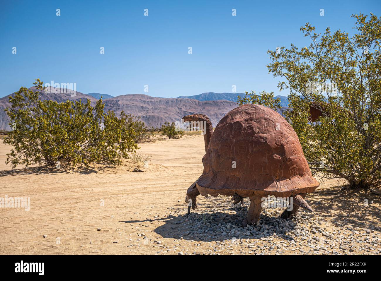 Borrego Springs, CA, USA - April 24, 2023: Brown rusted metal ...
