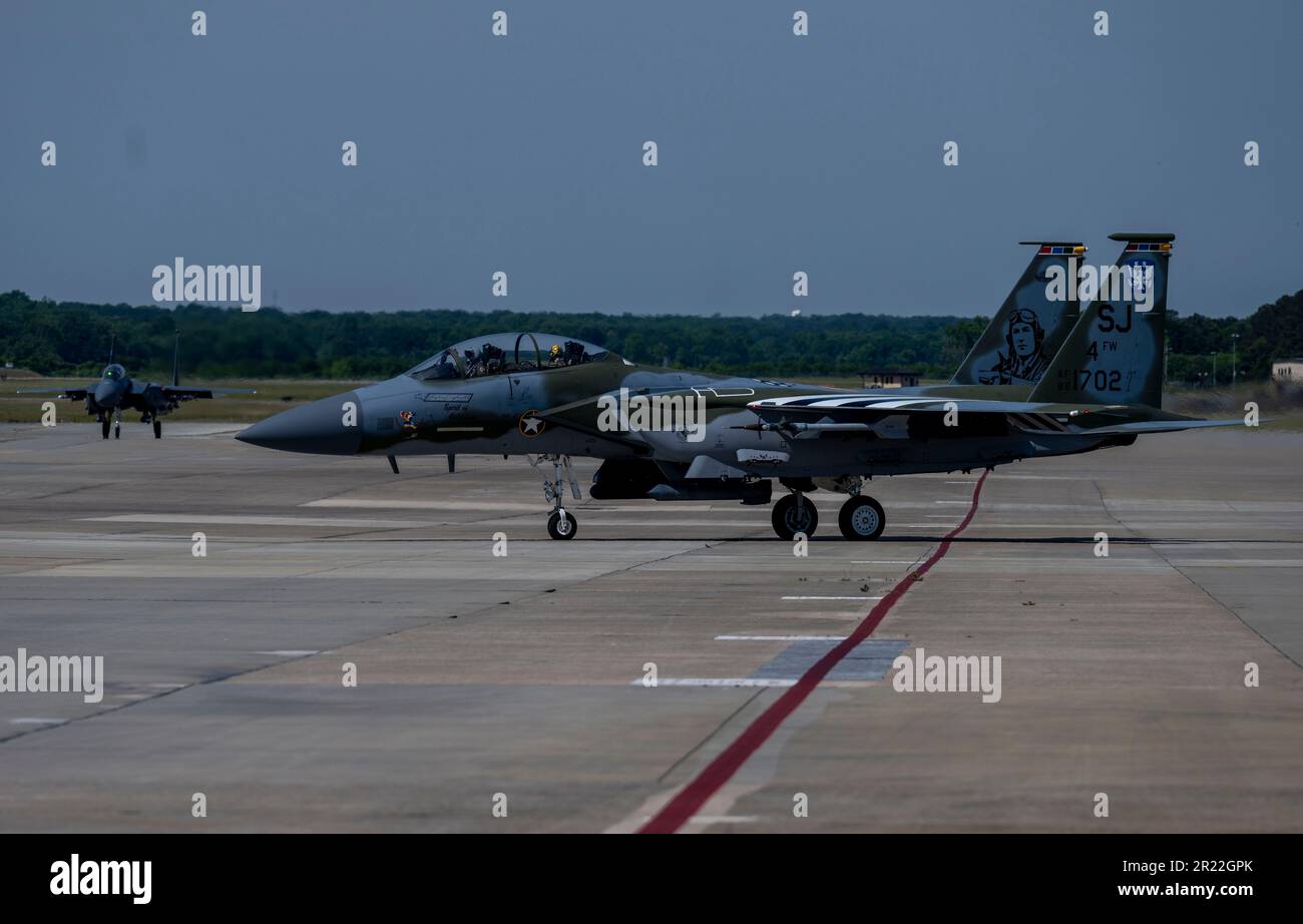 The 4th Fighter Wing’s F-15E Strike Eagle flagship, named "The Spirit ...