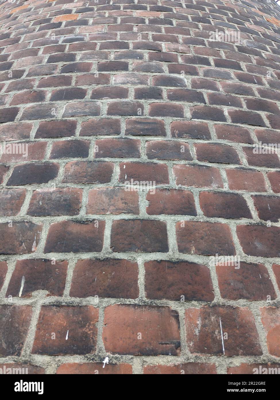 brick patterns on and old factory chimney in Czech republic,SUsice ...