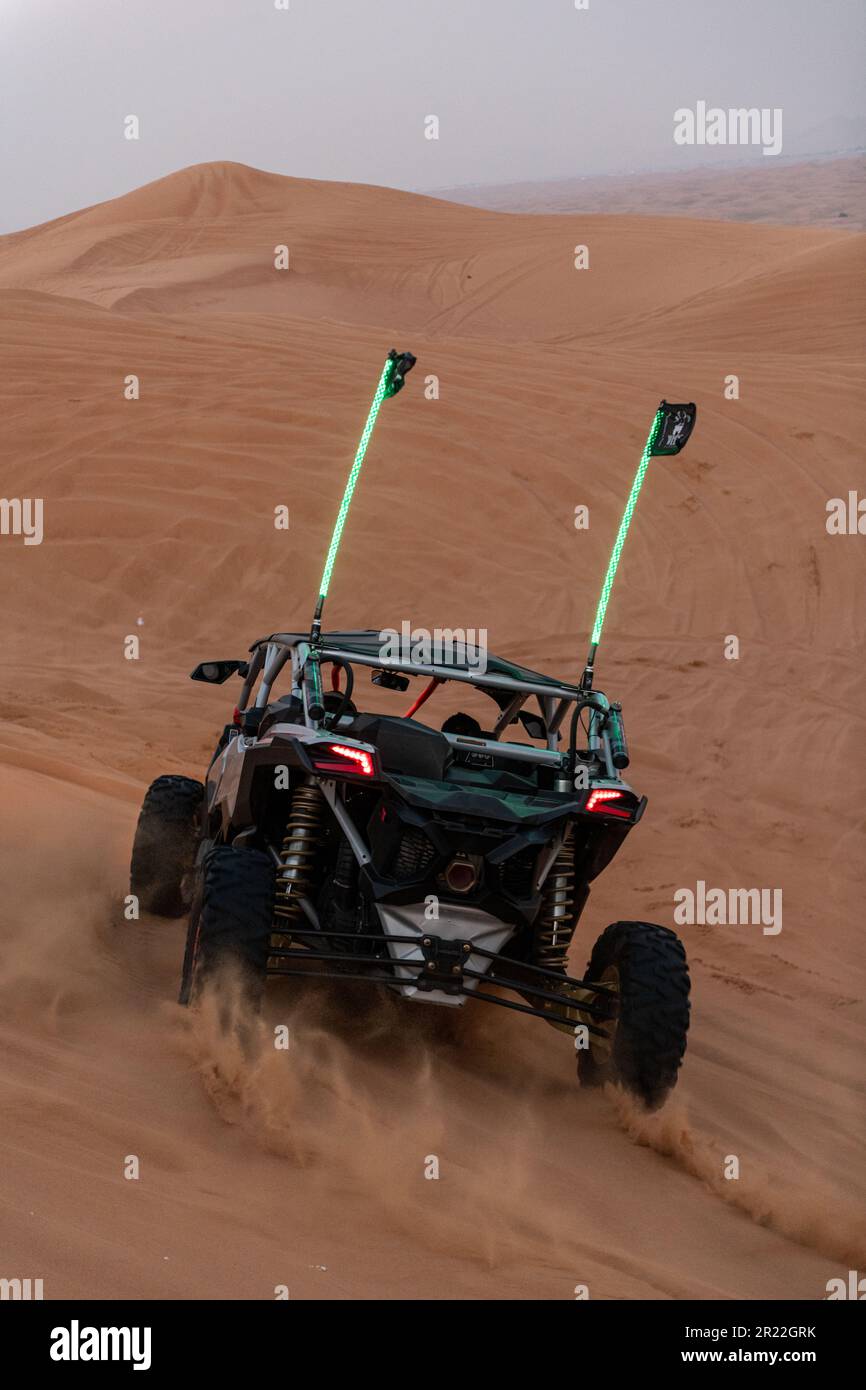 Offroad dune buggy desert safari trip in Dubai Stock Photo - Alamy