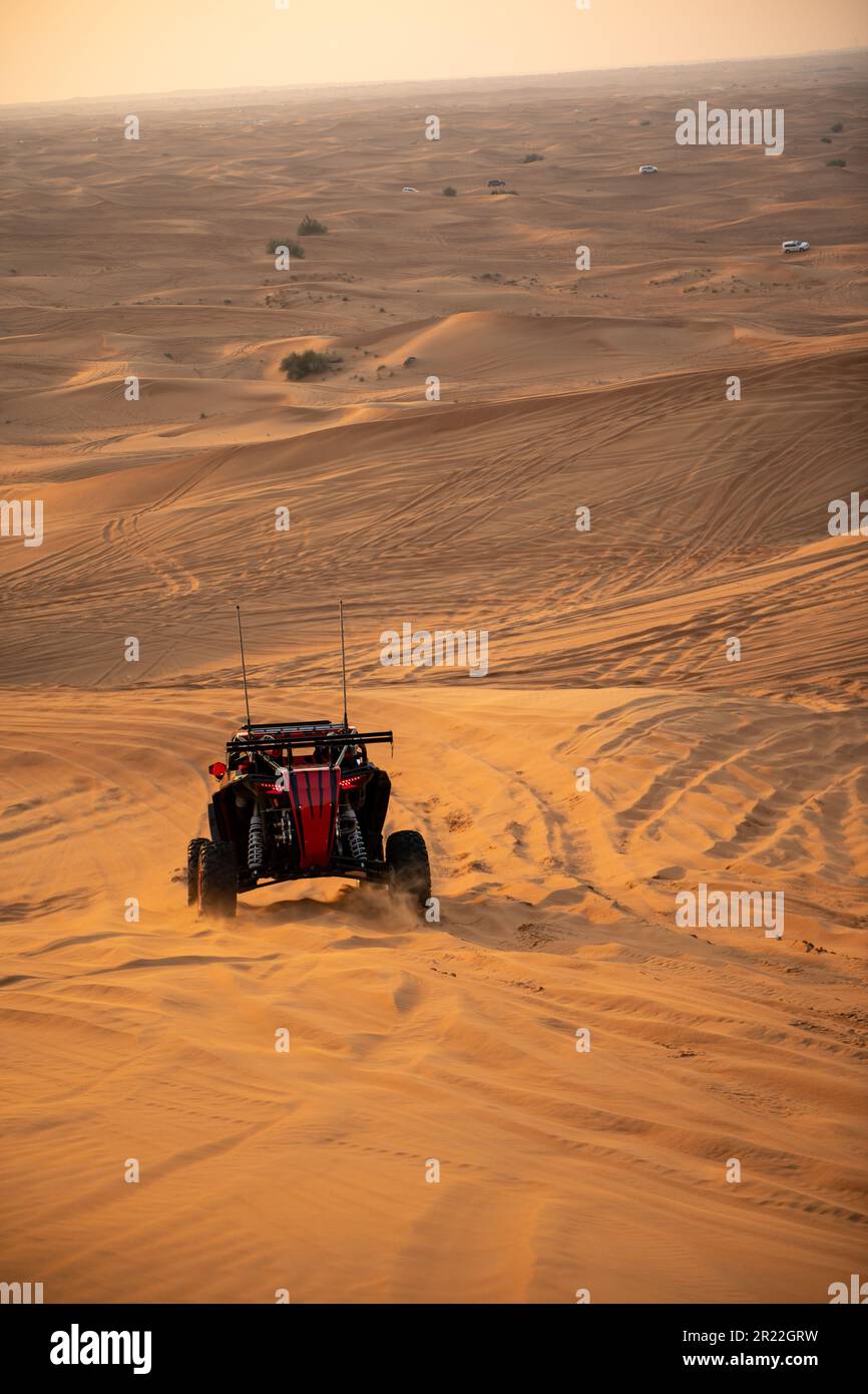 Offroad dune buggy desert safari trip in Dubai Stock Photo - Alamy