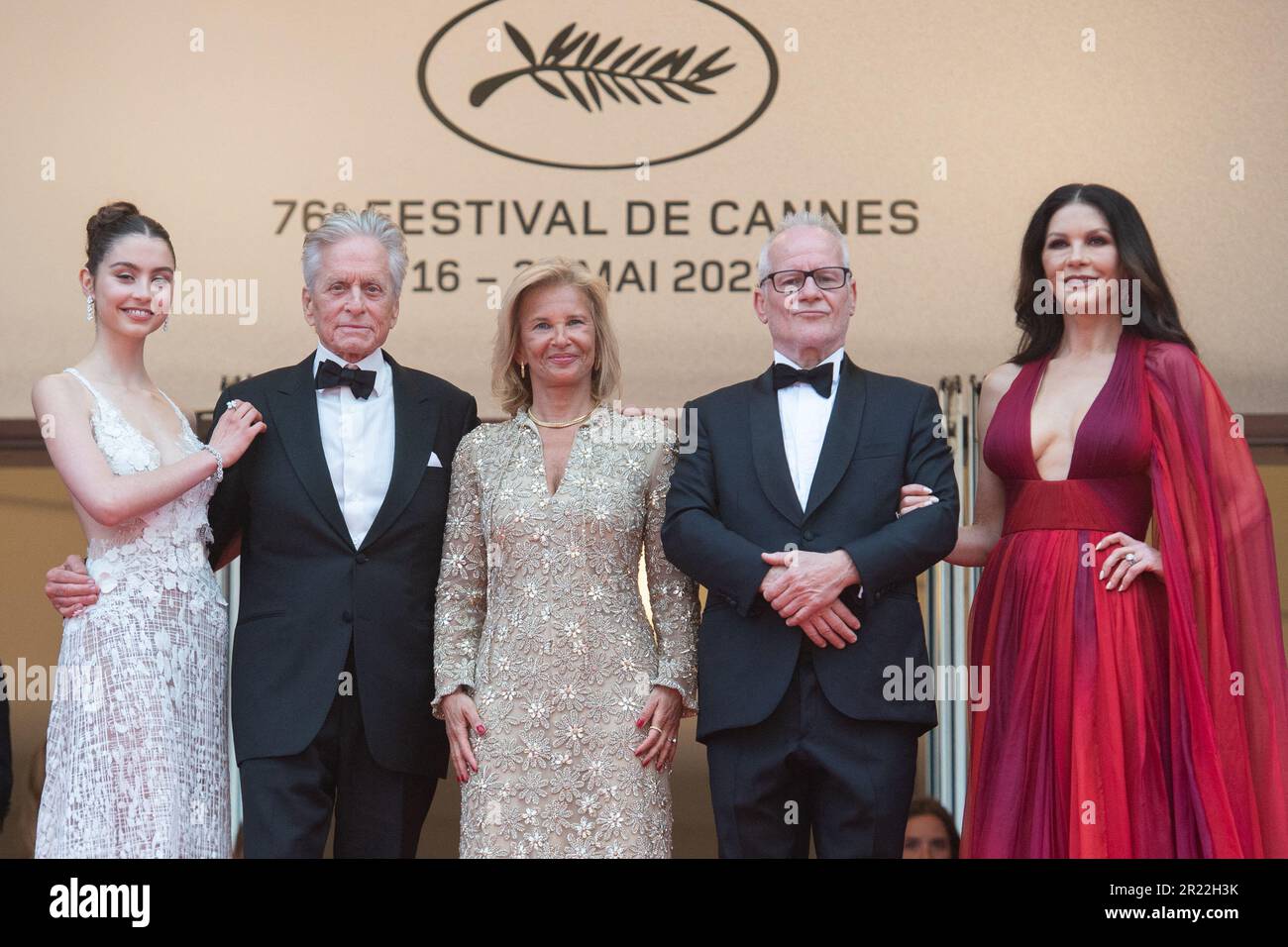 Cannes, France. 16th May, 2023. Thierry Fremaux, Iris Knobloch, Carys ...