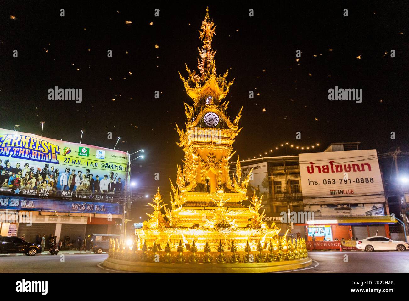 CHIANG RAI, THAILAND - NOVEMBER 30, 2019: Night view of Chiang Rai ...