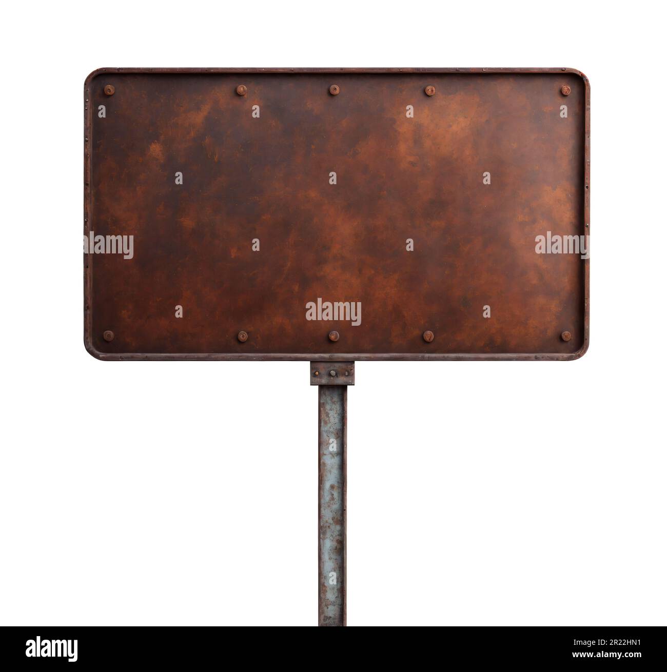 Old rusty industrial metal sign isolated on white background Stock ...