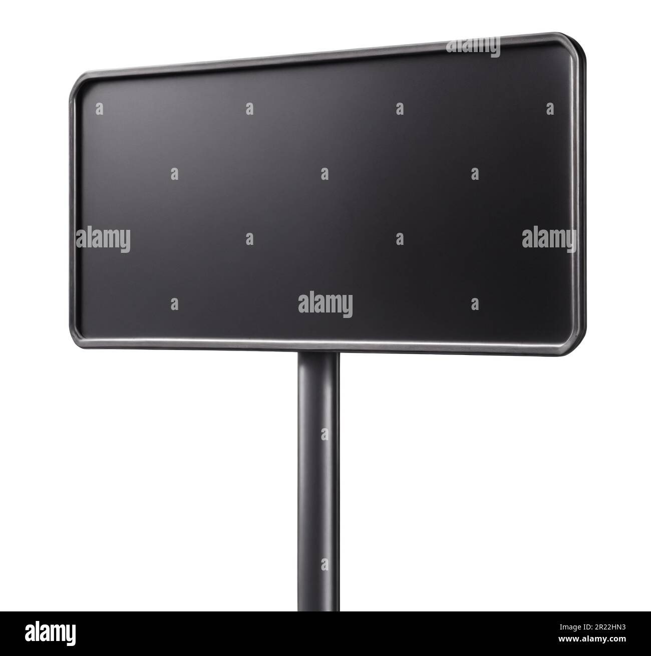 Metal sign board isolated on white background Stock Photo - Alamy