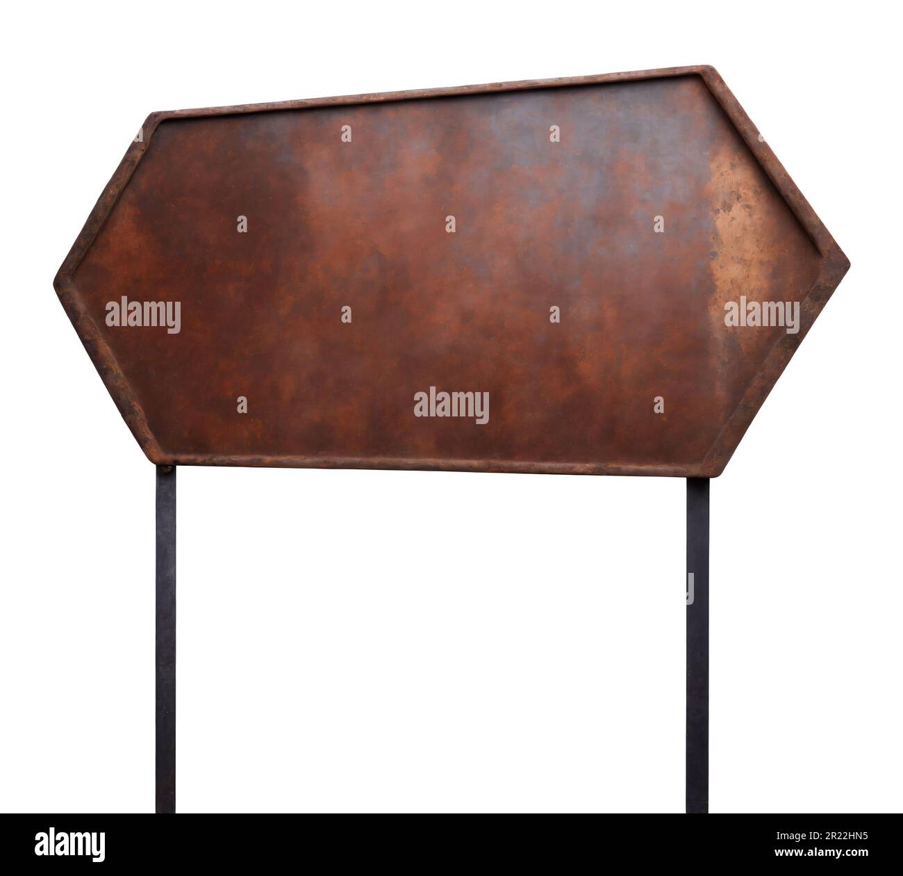 Rusty metal industrial sign isolated on white background Stock Photo ...