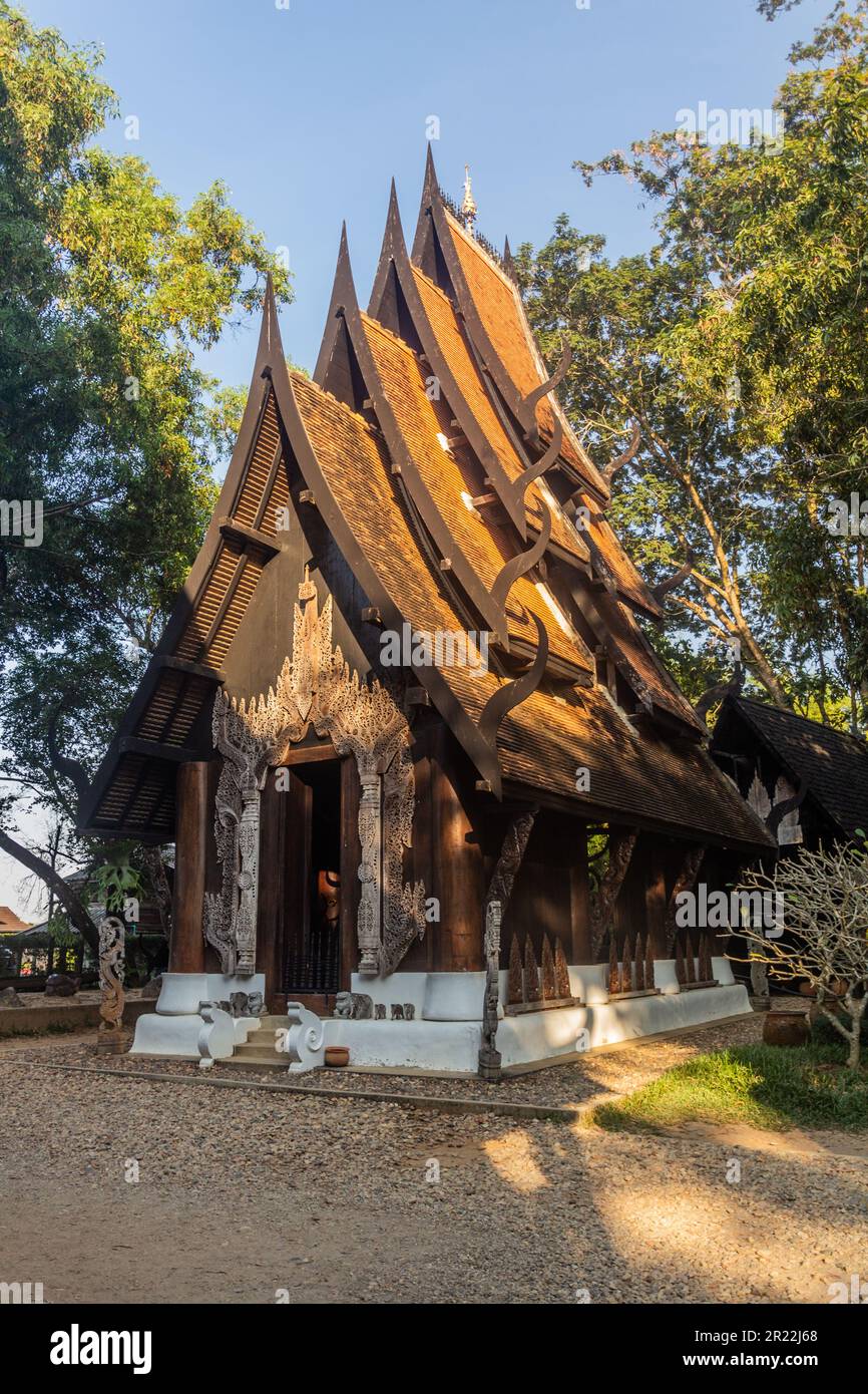 Temple in the Baan Dam Museum (Black House) in Chiang Rai province ...
