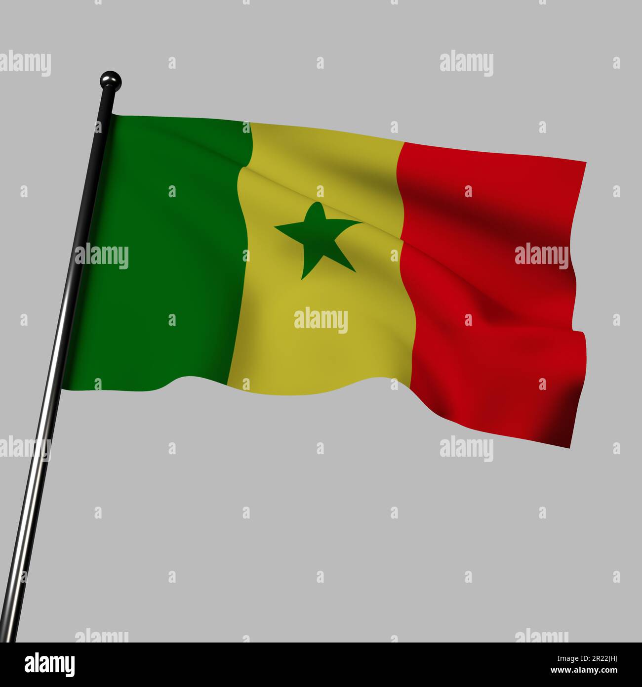 3d flag senegal hi-res stock photography and images - Alamy