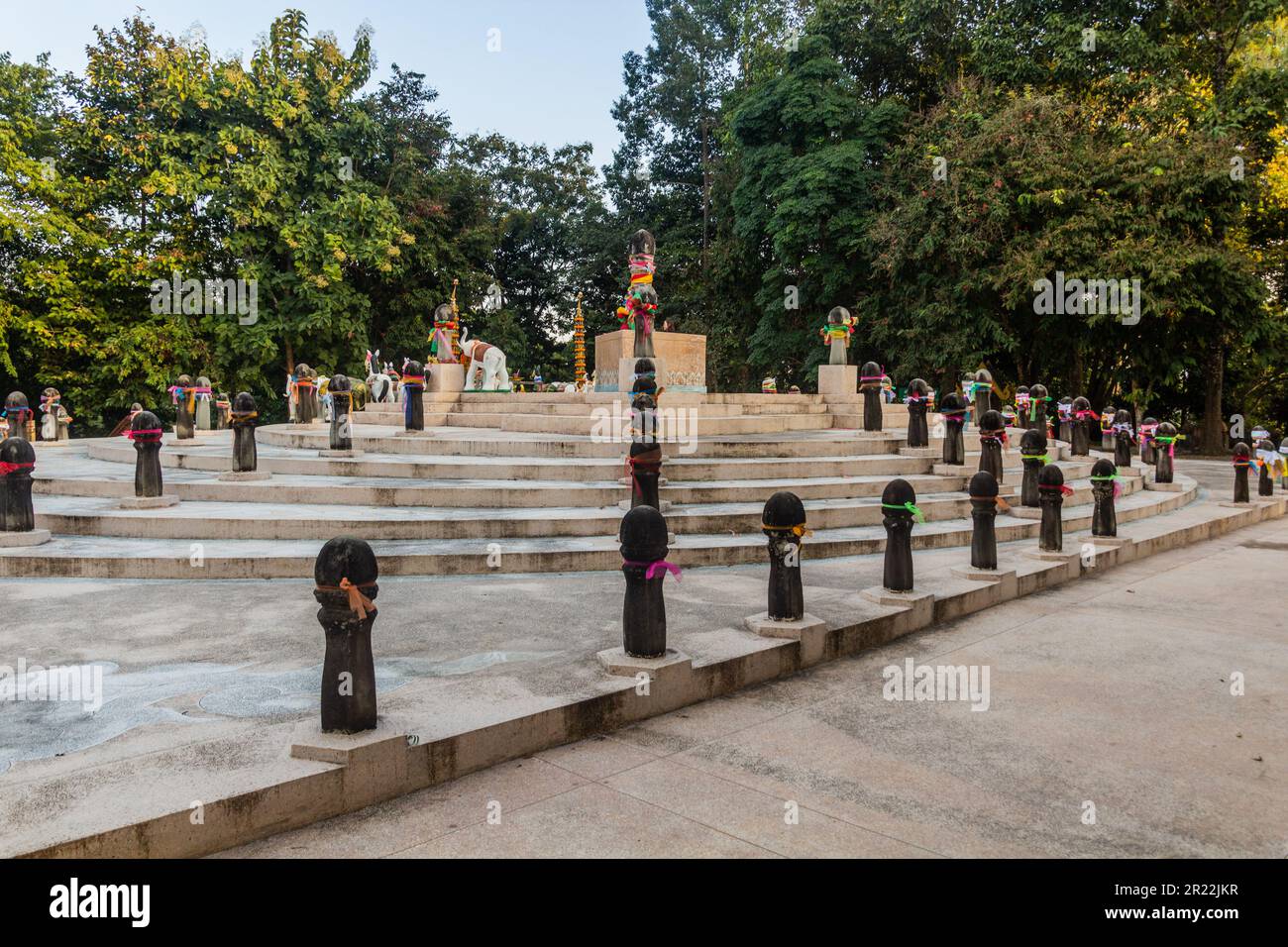 Navel City Pillar in Chiang Rai, Thailand Stock Photo - Alamy
