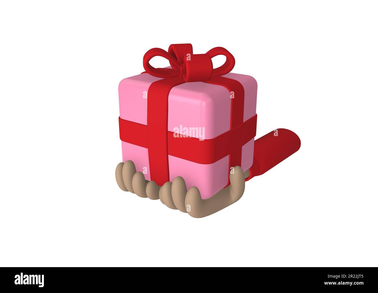 A 3D rendering of a pink present icon on white background Stock Photo ...