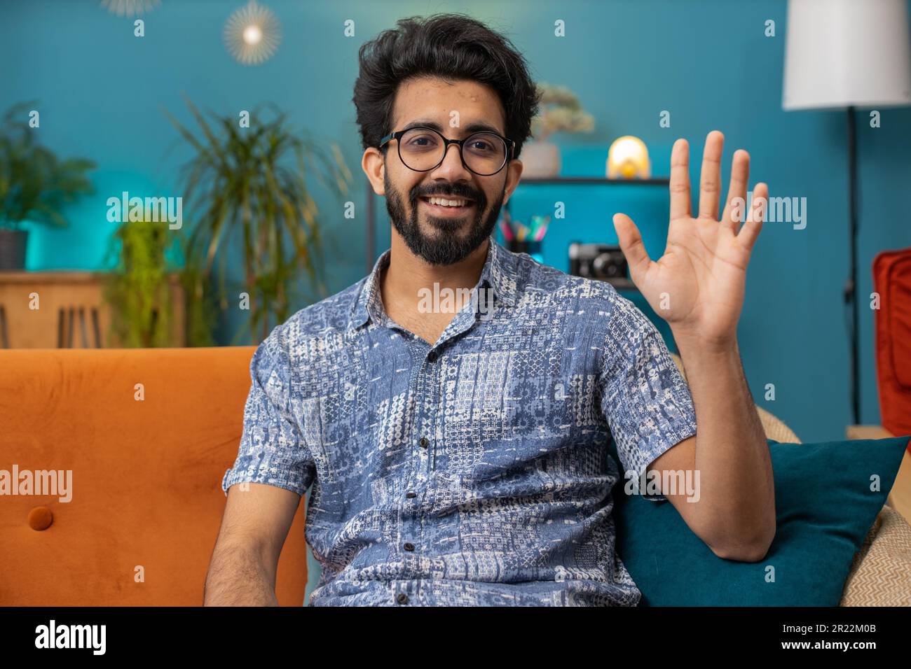 Hello indian handsome man smiling hi-res stock photography and images ...