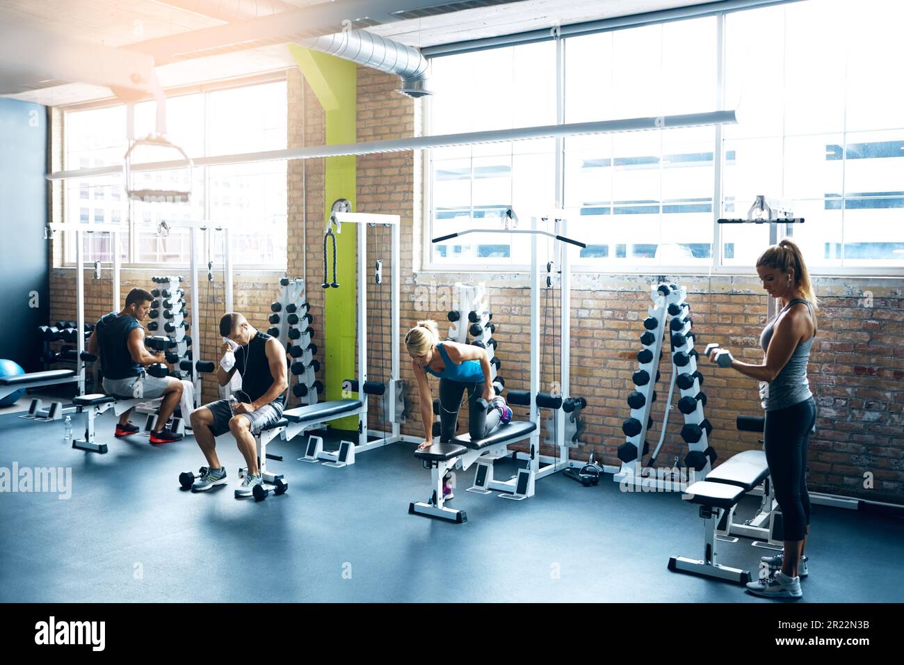 Your body will thank you later. a group of people working out in the ...