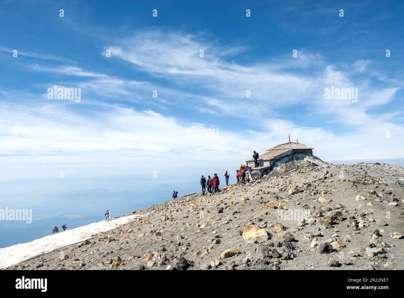 On the summit of Mt Adams. Washington State Stock Photo - Alamy