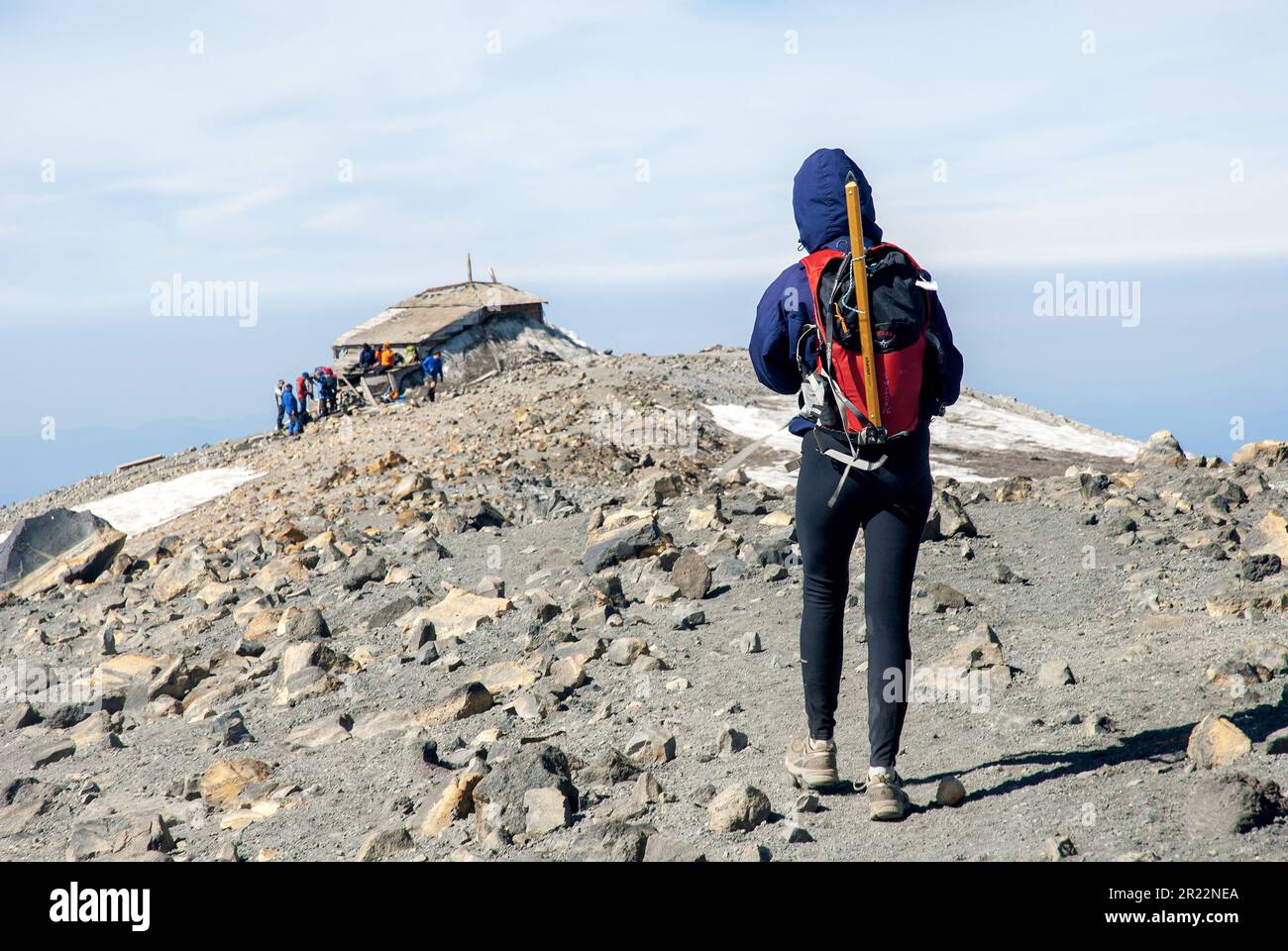 On the summit of Mt Adams. Washington State Stock Photo - Alamy
