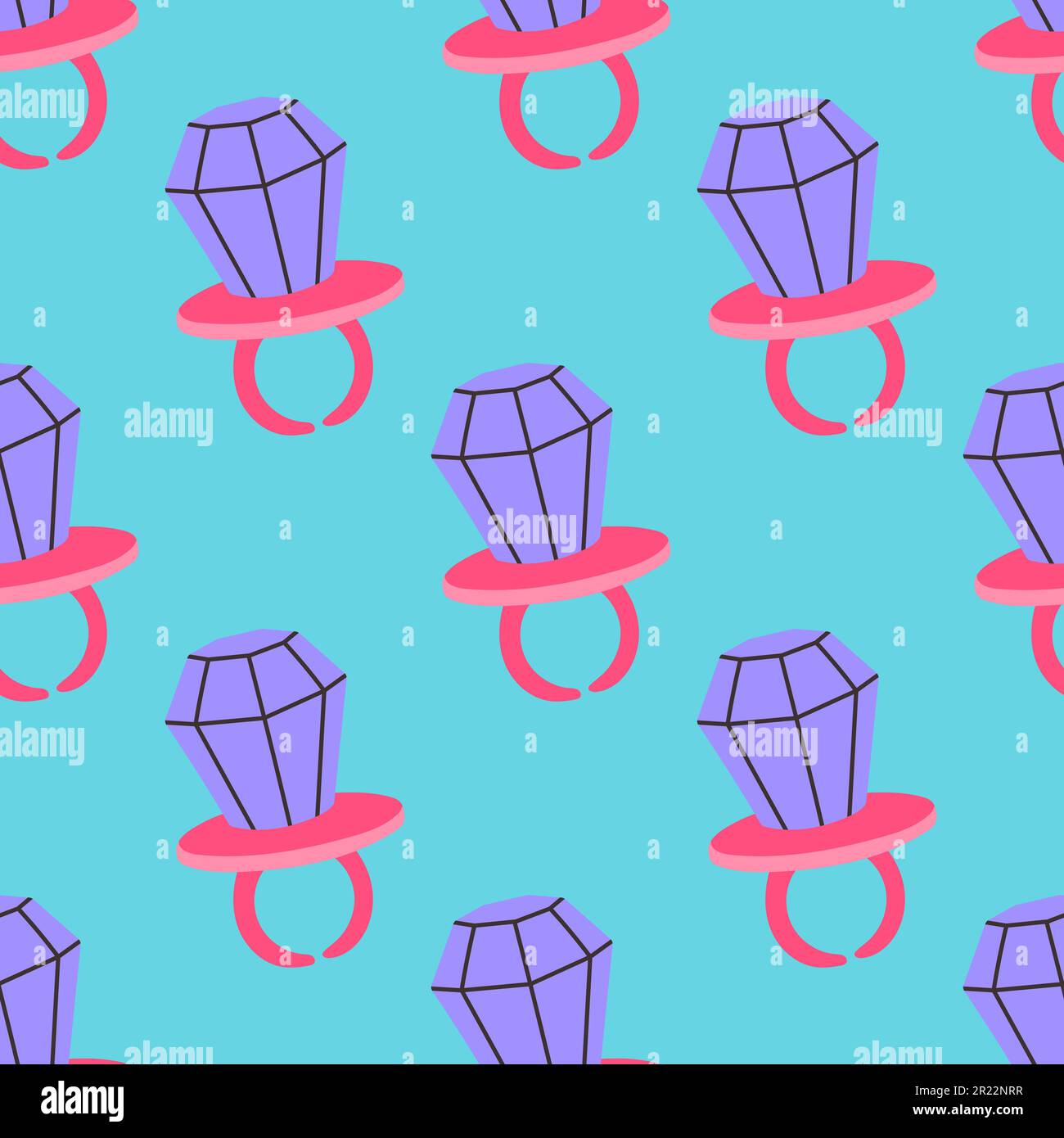 90s seamless pattern with lollipop on blue background. Vector ...