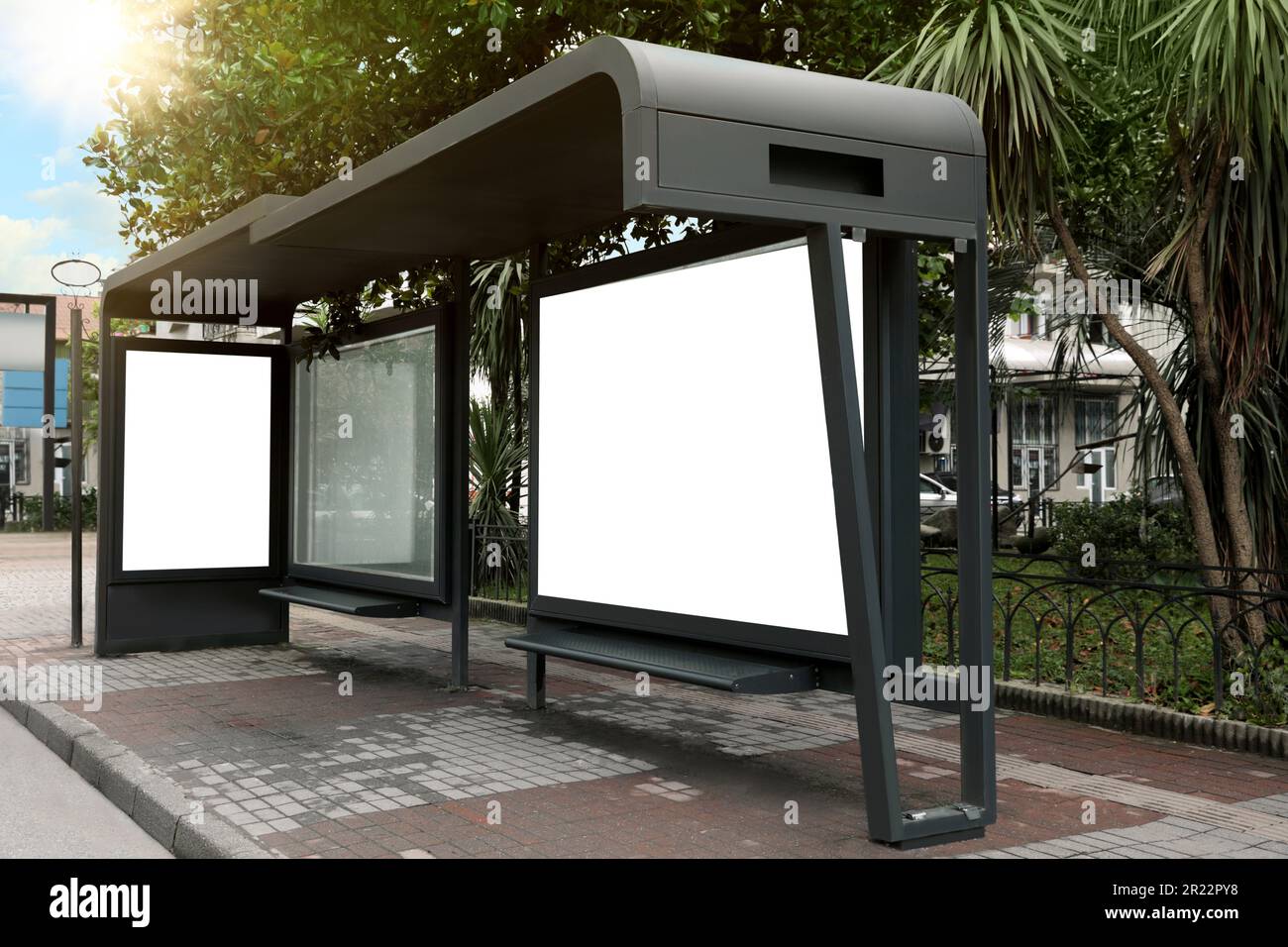 Bus stop billboard trees hi-res stock photography and images - Alamy