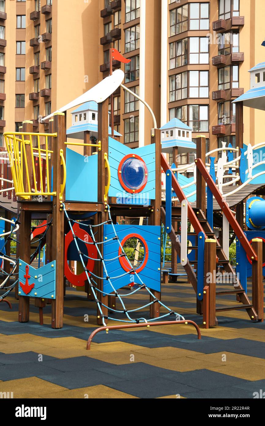 Childrens playground in modern residential hi-res stock photography and ...