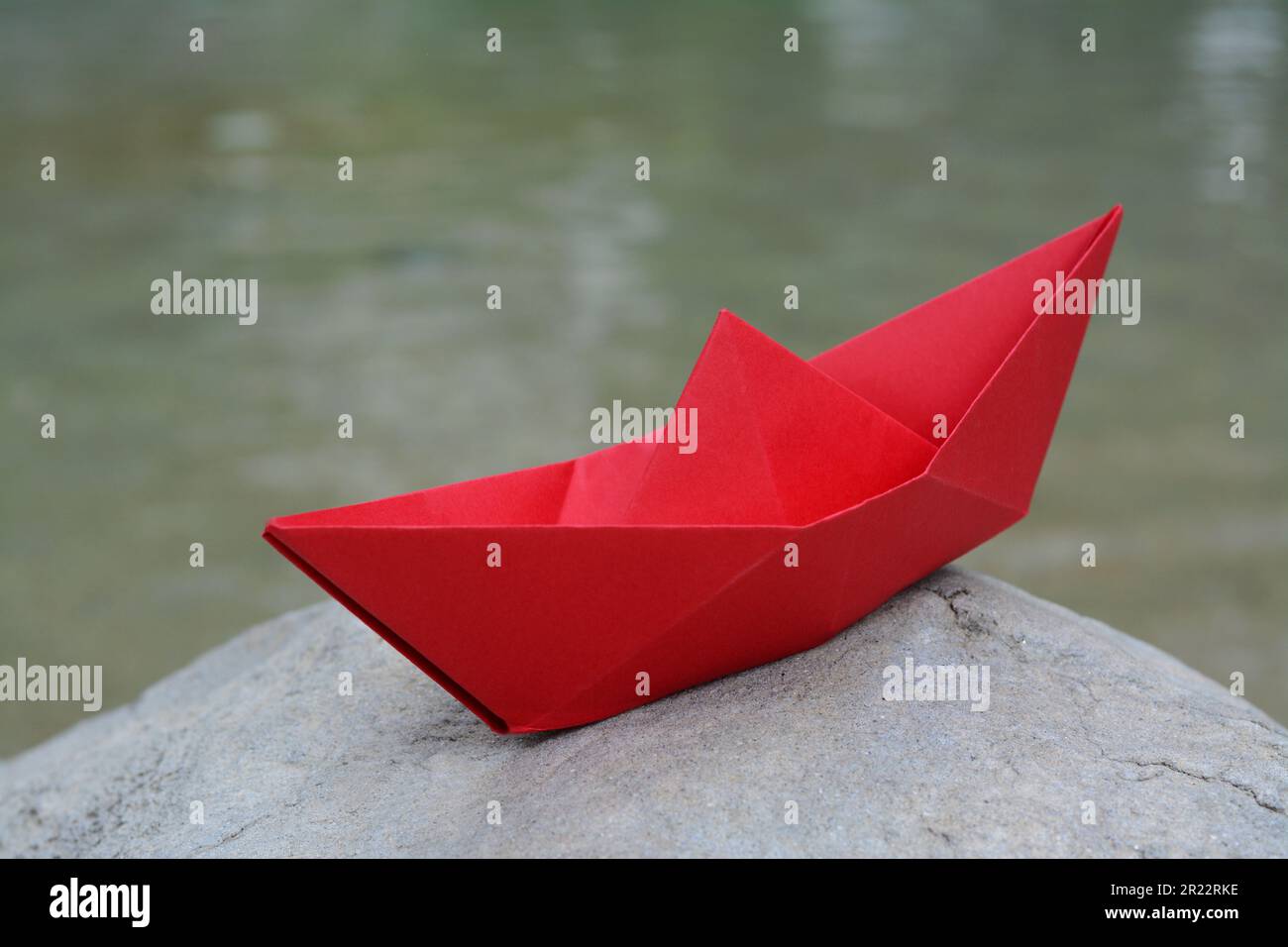 Little red paper boat hi-res stock photography and images - Alamy