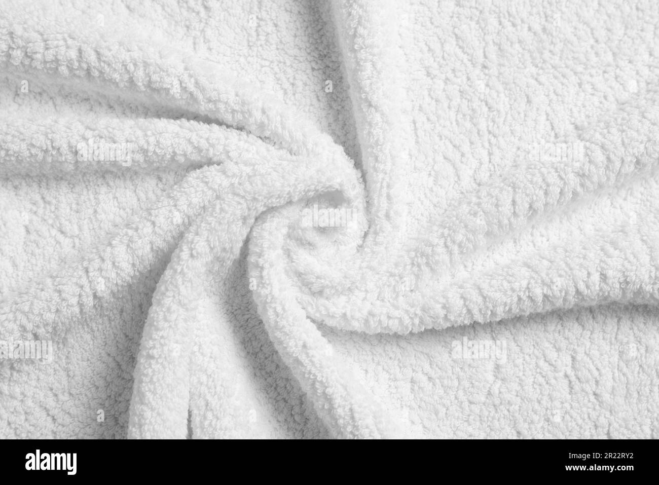 Crumpled soft terry towel as background, top view Stock Photo - Alamy