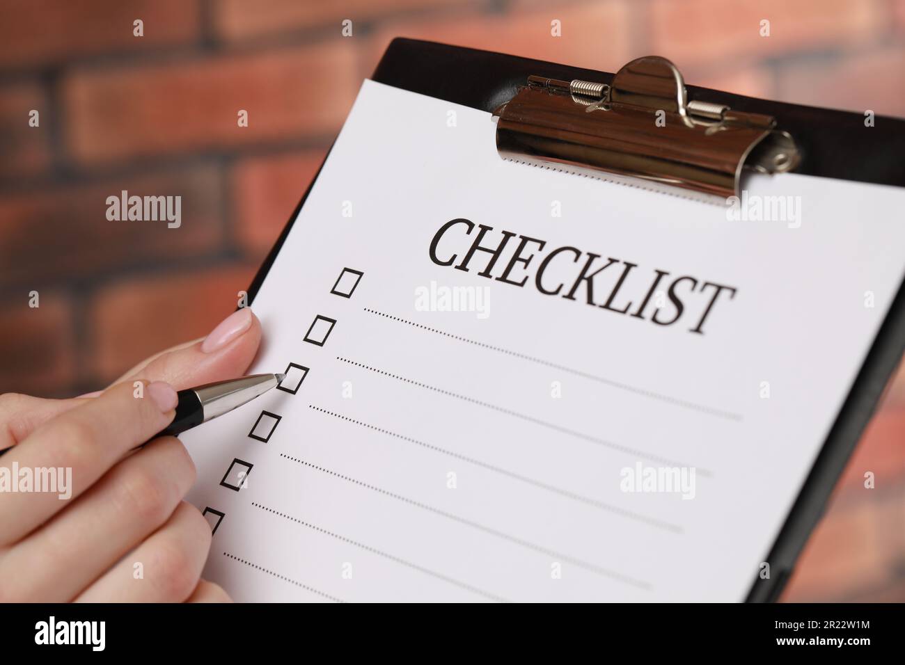 Woman checklist health hi-res stock photography and images - Alamy