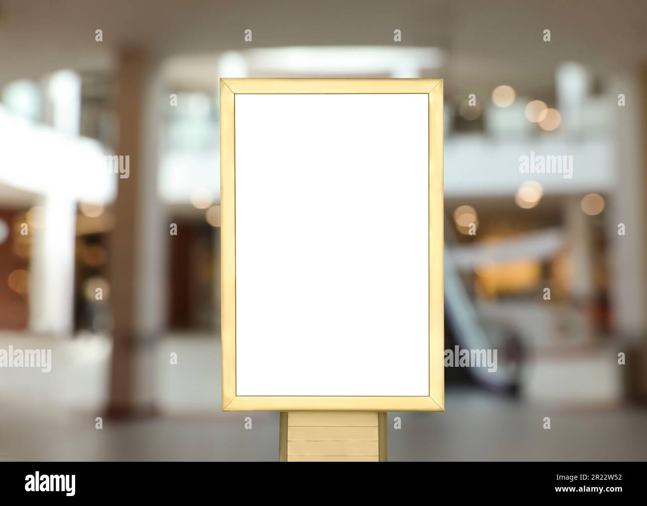 Blank advertising board in shopping mall. Mockup for design Stock Photo ...