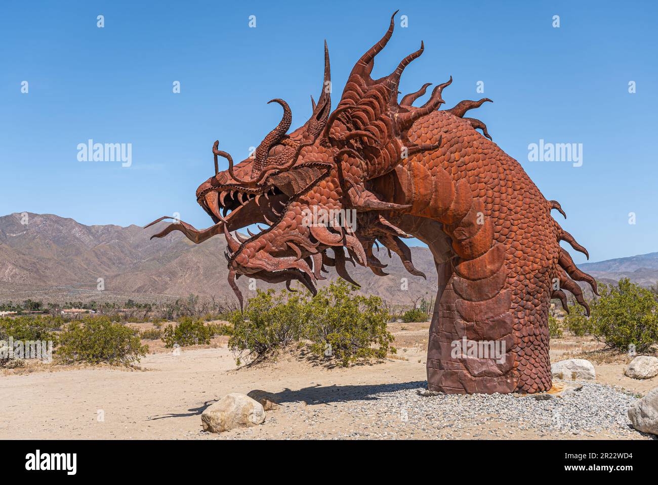 Borrego Springs, CA, USA - April 24, 2023: Brown rusted metal ...