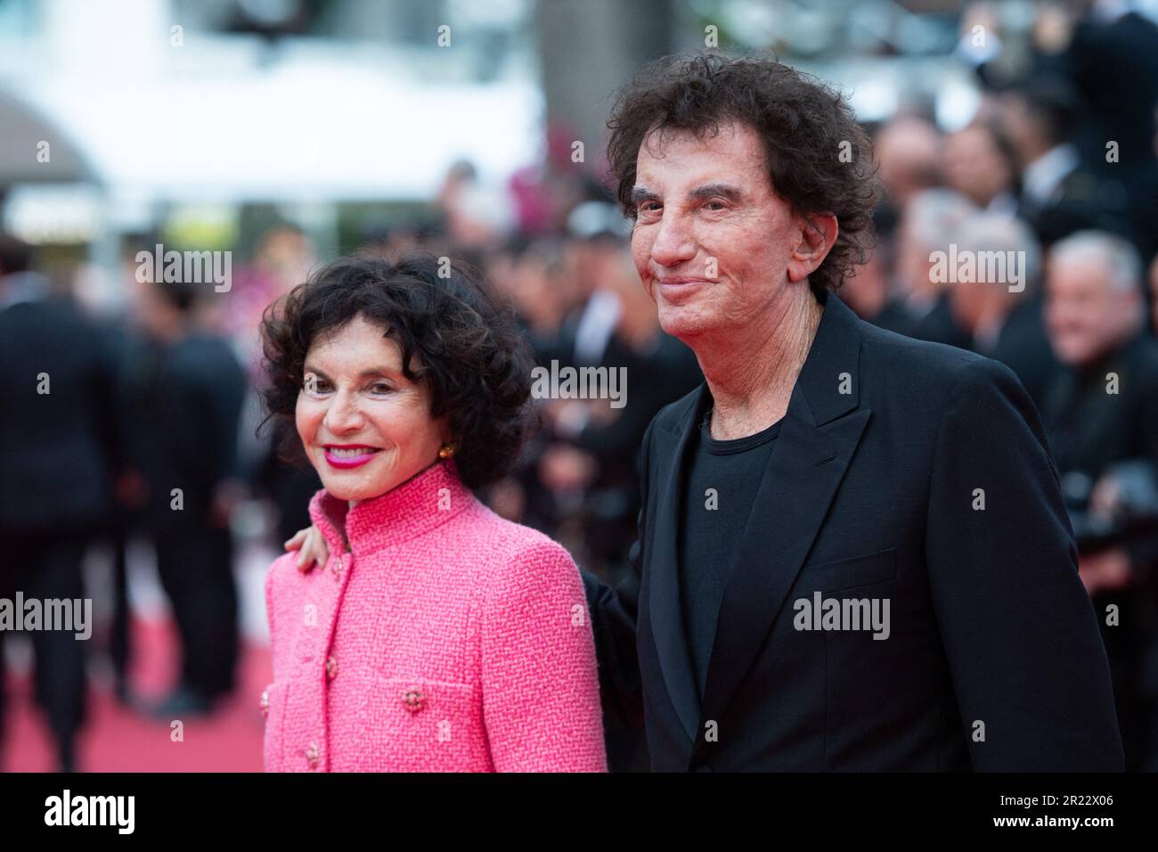 Cannes, France. 16th May, 2023. Monique Buczynski and Jack Lang attending the Opening Red Carpet ...