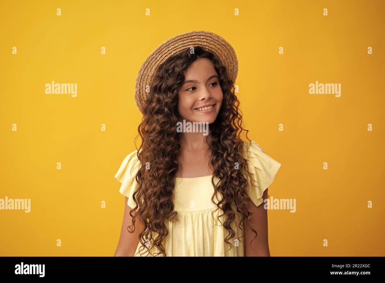 Little kid girl 12,13, 14 years old on isolated background. Children ...