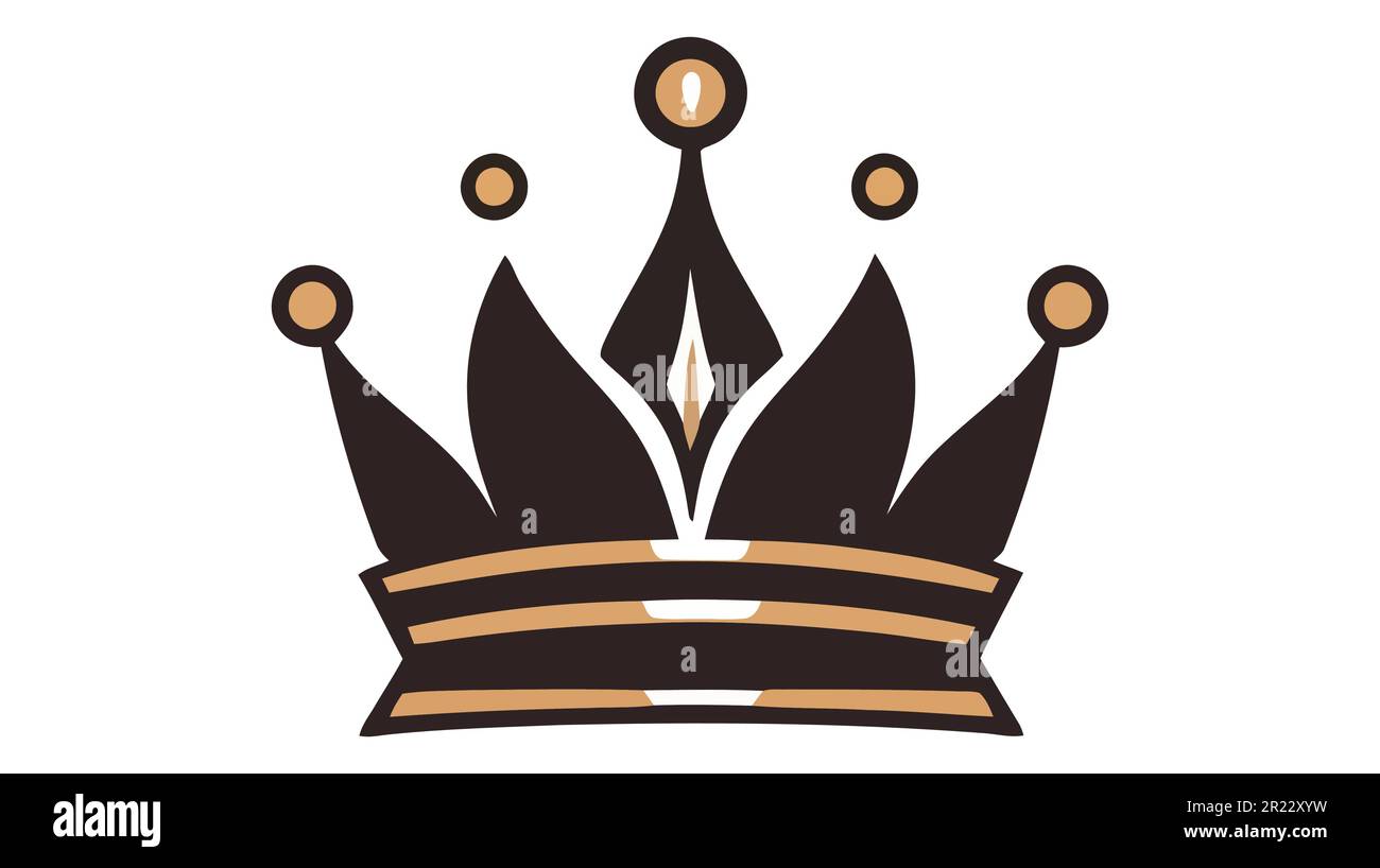 Crown Icon in trendy flat style isolated on white background. Vector ...