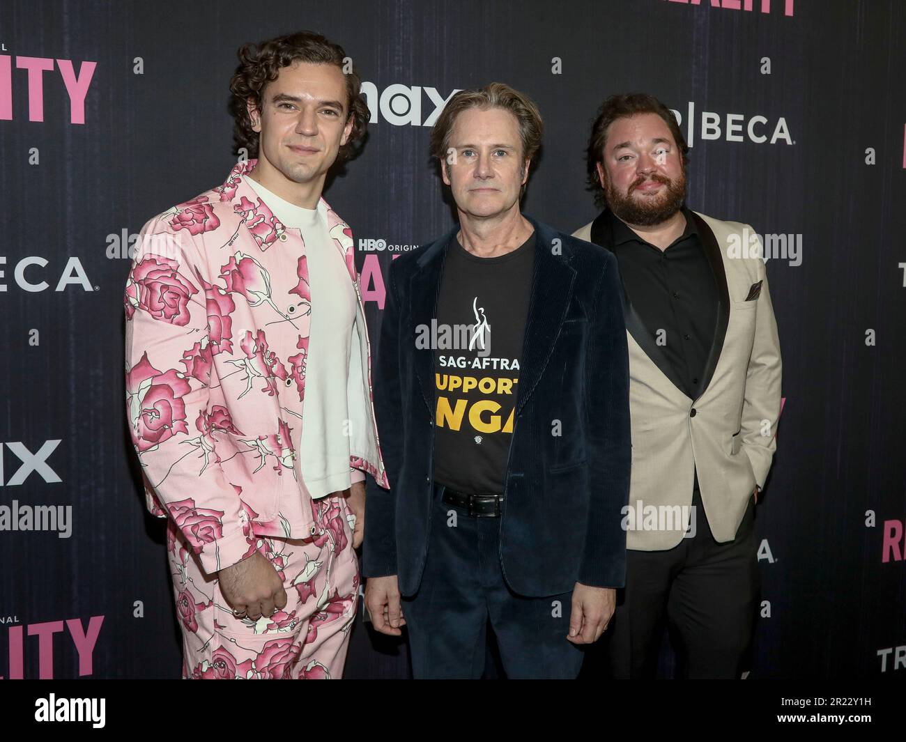 Actors John Way, from left, Josh Hamilton and Benny Elledge attend the ...