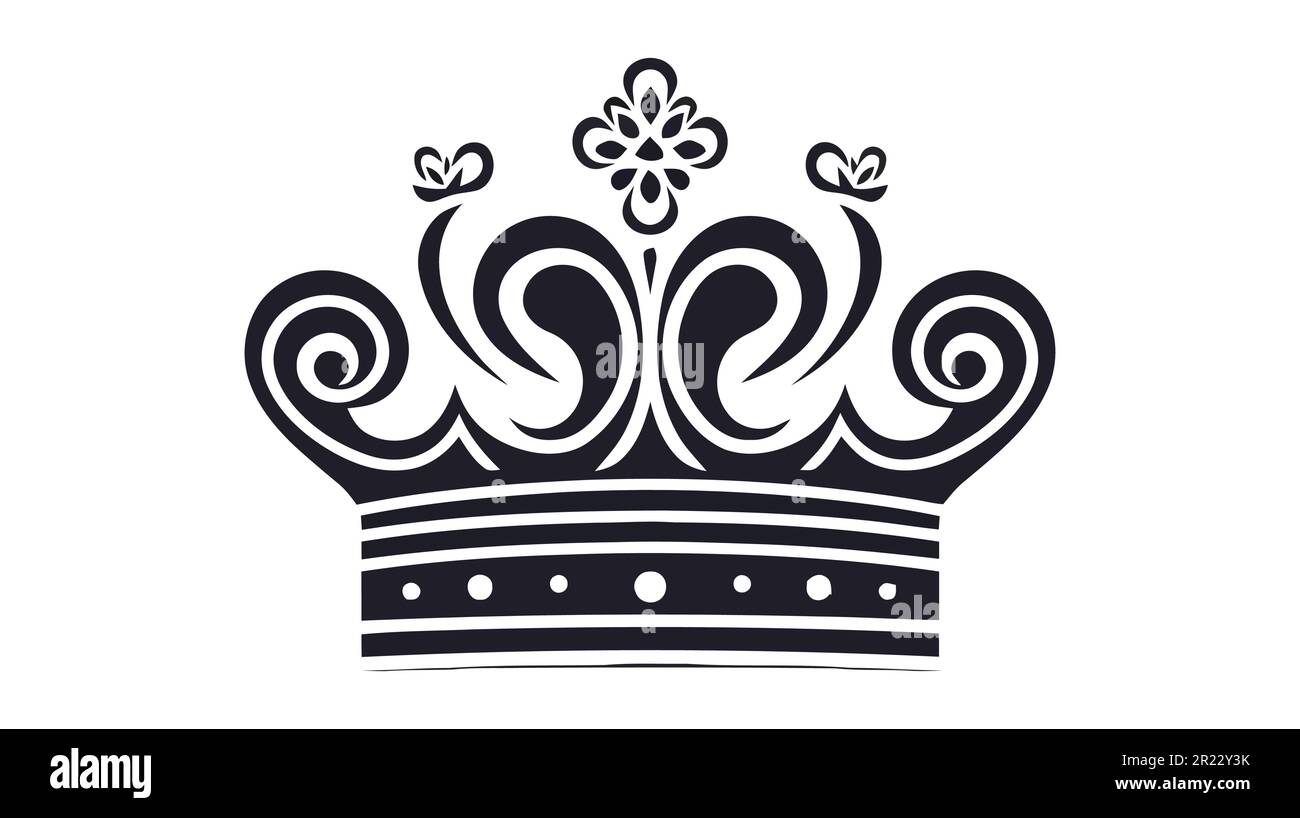 Crown Icon in trendy flat style isolated on white background. Vector ...