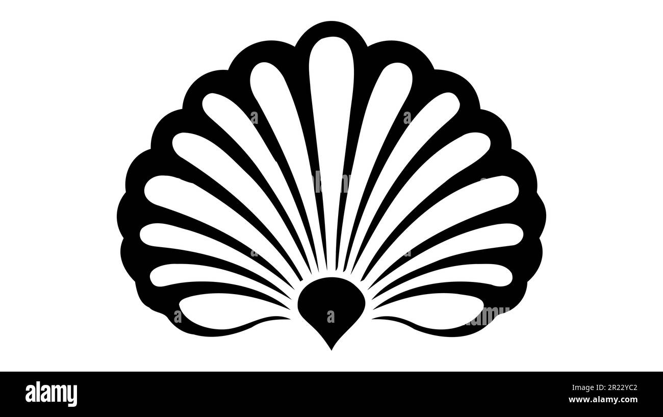 Shell vector icon. Simple flat symbol on white background Stock Vector ...