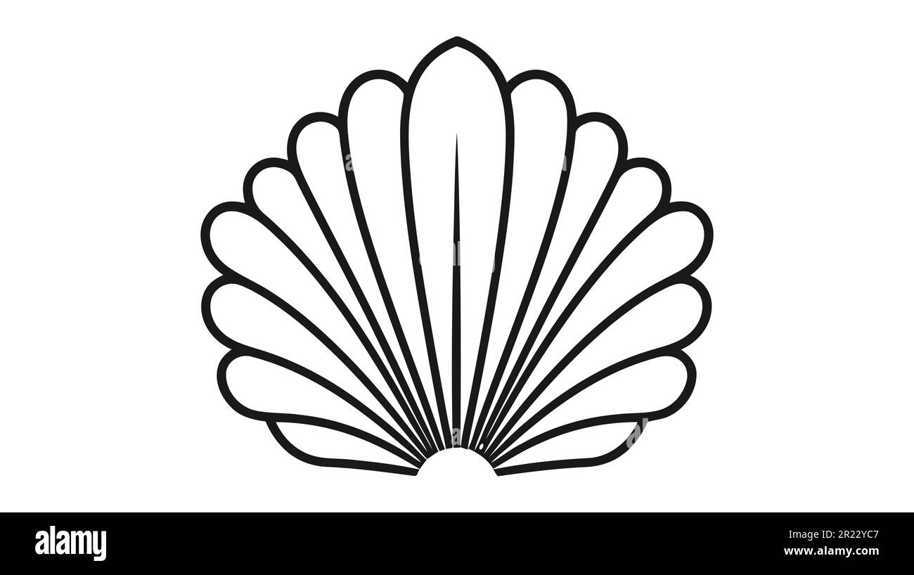 Shell vector icon. Simple flat symbol on white background Stock Vector ...