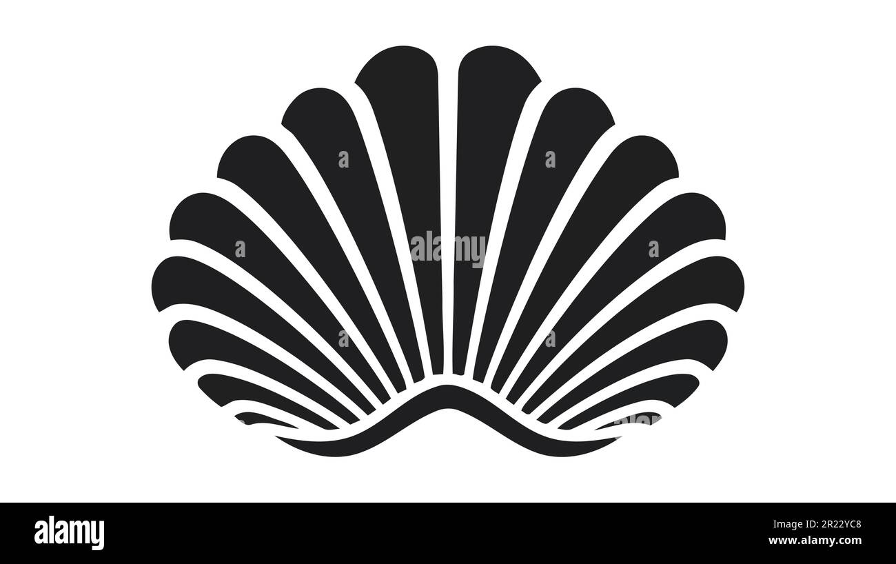 Shell vector icon. Simple flat symbol on white background Stock Vector ...