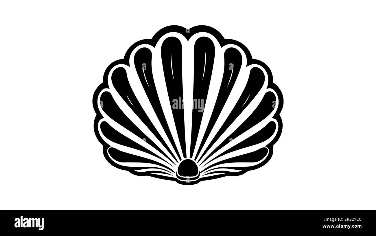 Shell vector icon. Simple flat symbol on white background Stock Vector ...