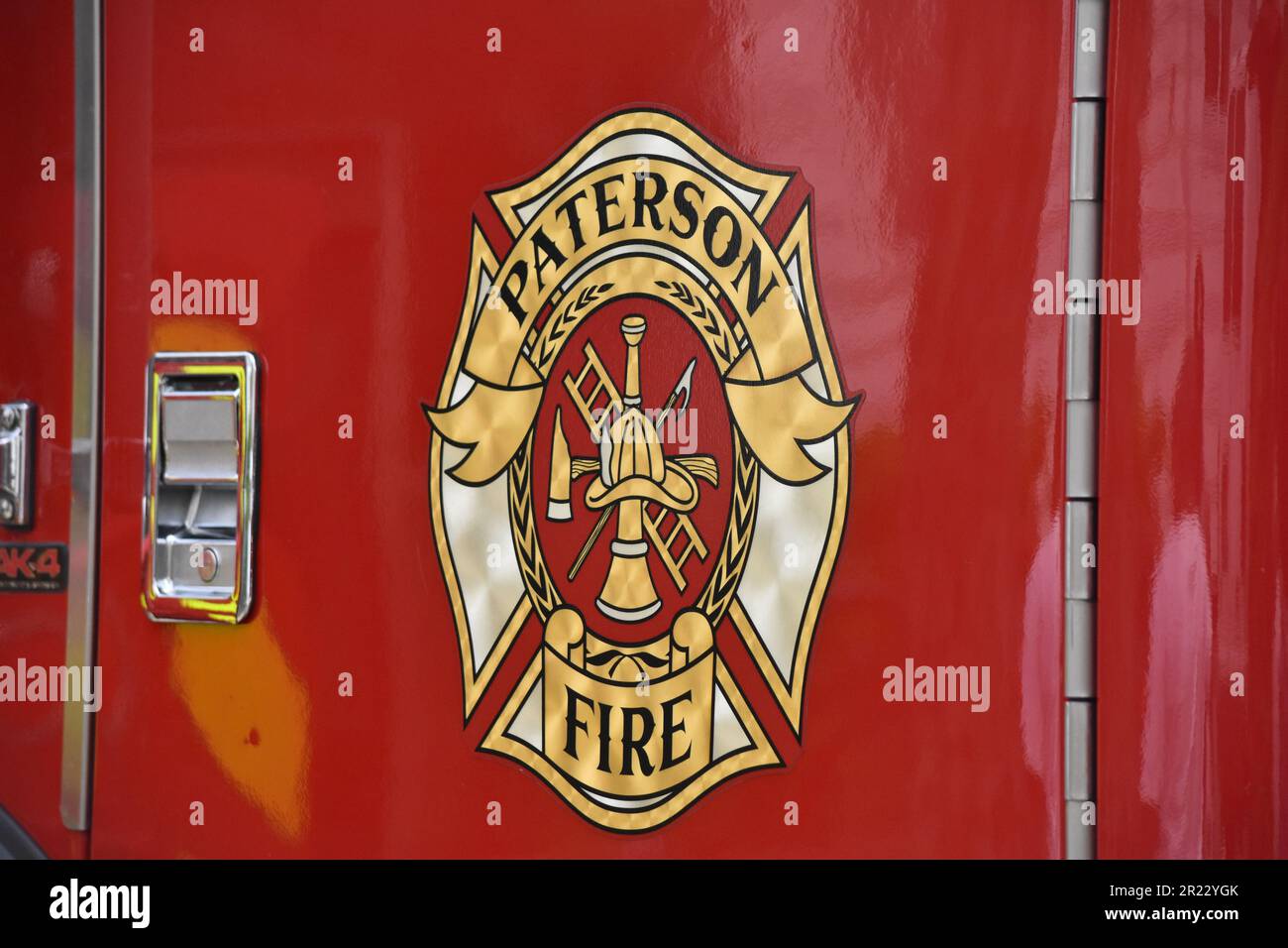 Paterson, United States. 16th May, 2023. Paterson fire department seal ...