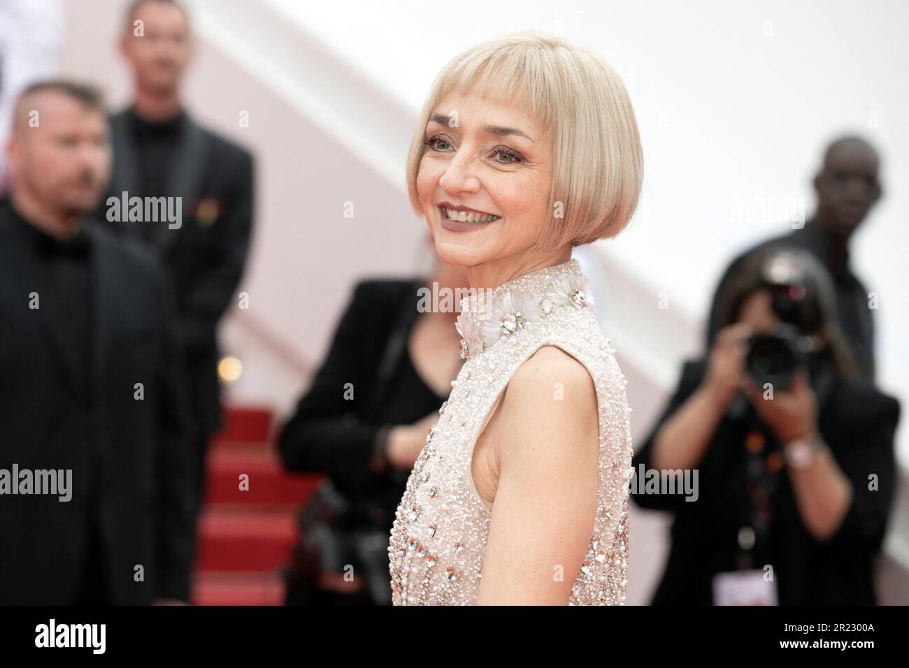 Cannes, France. 17th May, 2023. Maria de Medeiros attends the screening ...