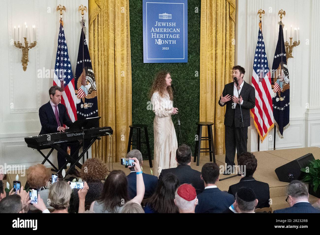 Cast members of the Broadway musical “Parade”, Jason Robert Brown at ...