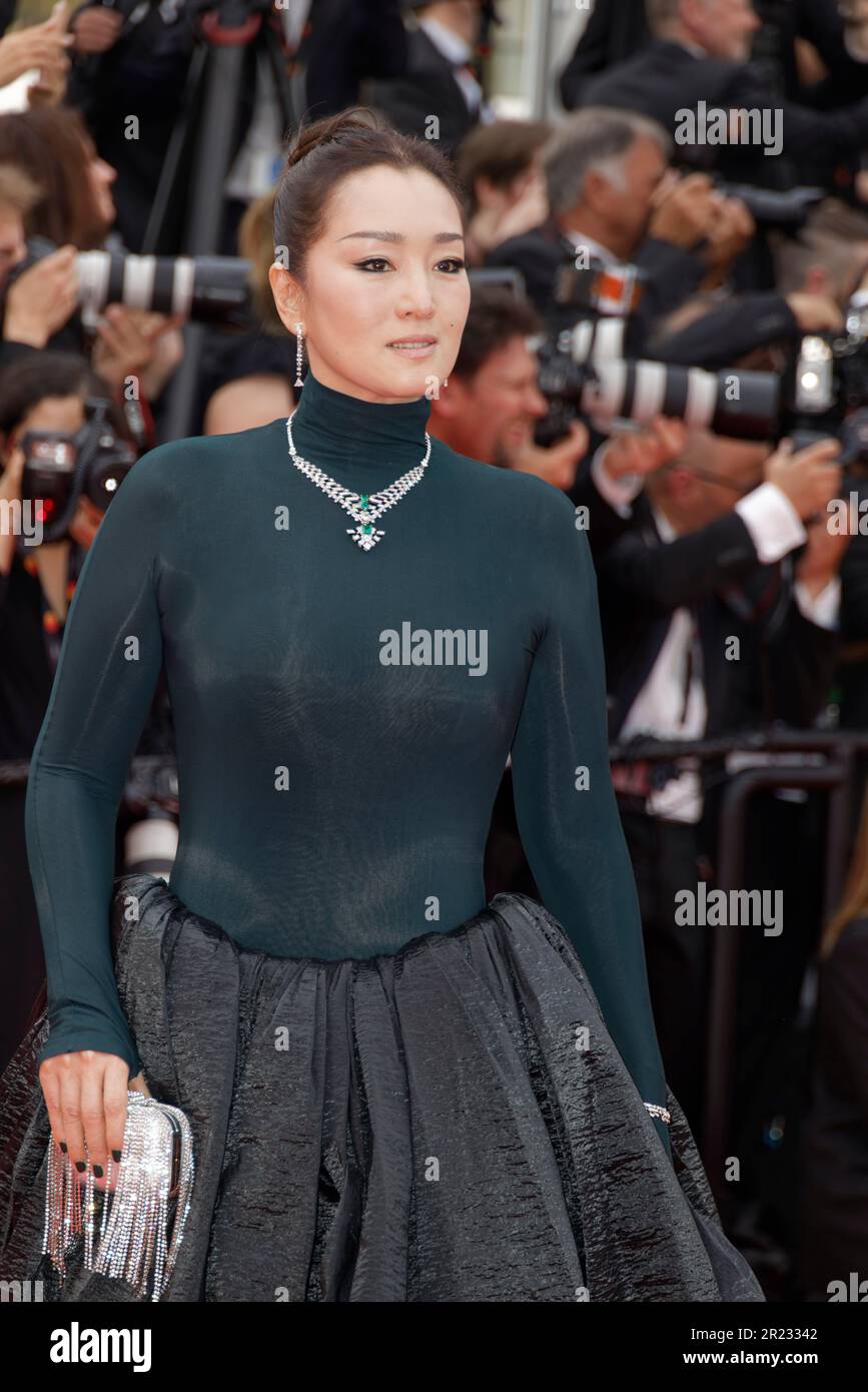 Cannes, France. 16th May, 2023. Gong Li walk the first red carpet of ...