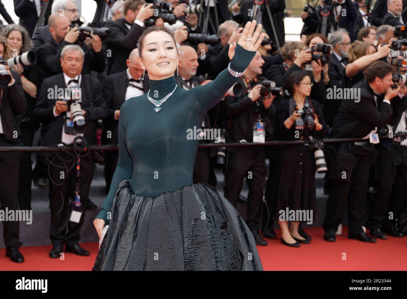 Cannes, France. 16th May, 2023. Gong Li walk the first red carpet of ...