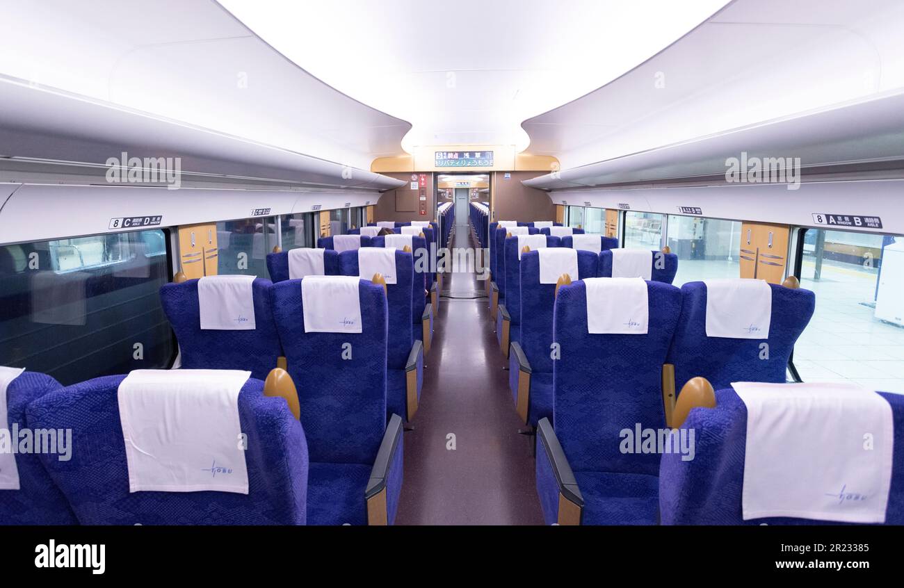 Tokyo, Japan May 1 2023: Tobu 500 series , branded Revaty which operate ...