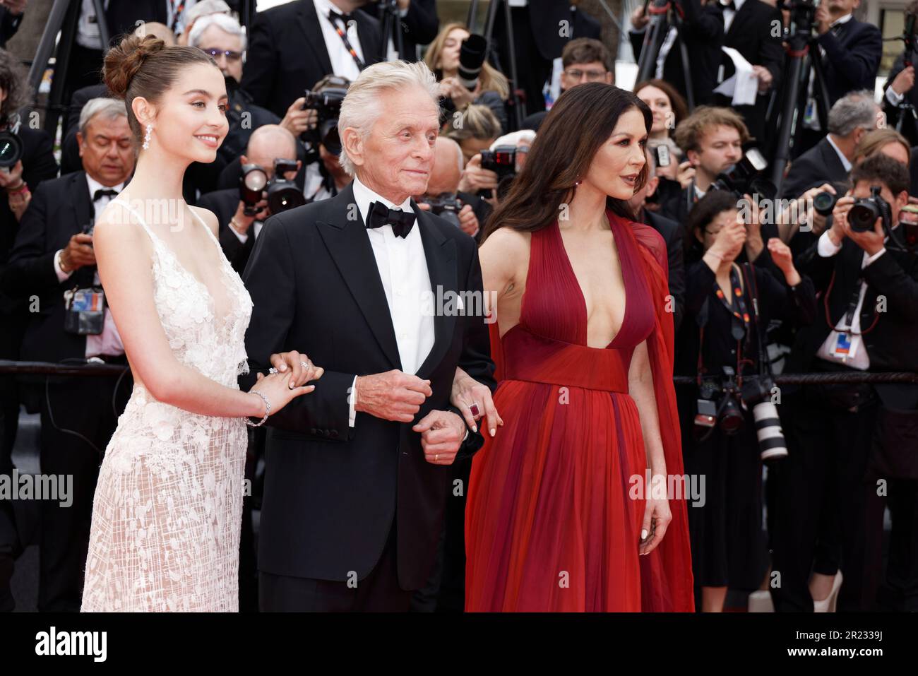 Cannes, France. 16th May, 2023. Carys Zeta-Douglas, Michael Douglas and ...
