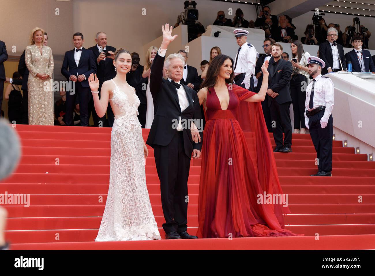 Cannes, France. 16th May, 2023. Carys Zeta-Douglas, Michael Douglas and ...
