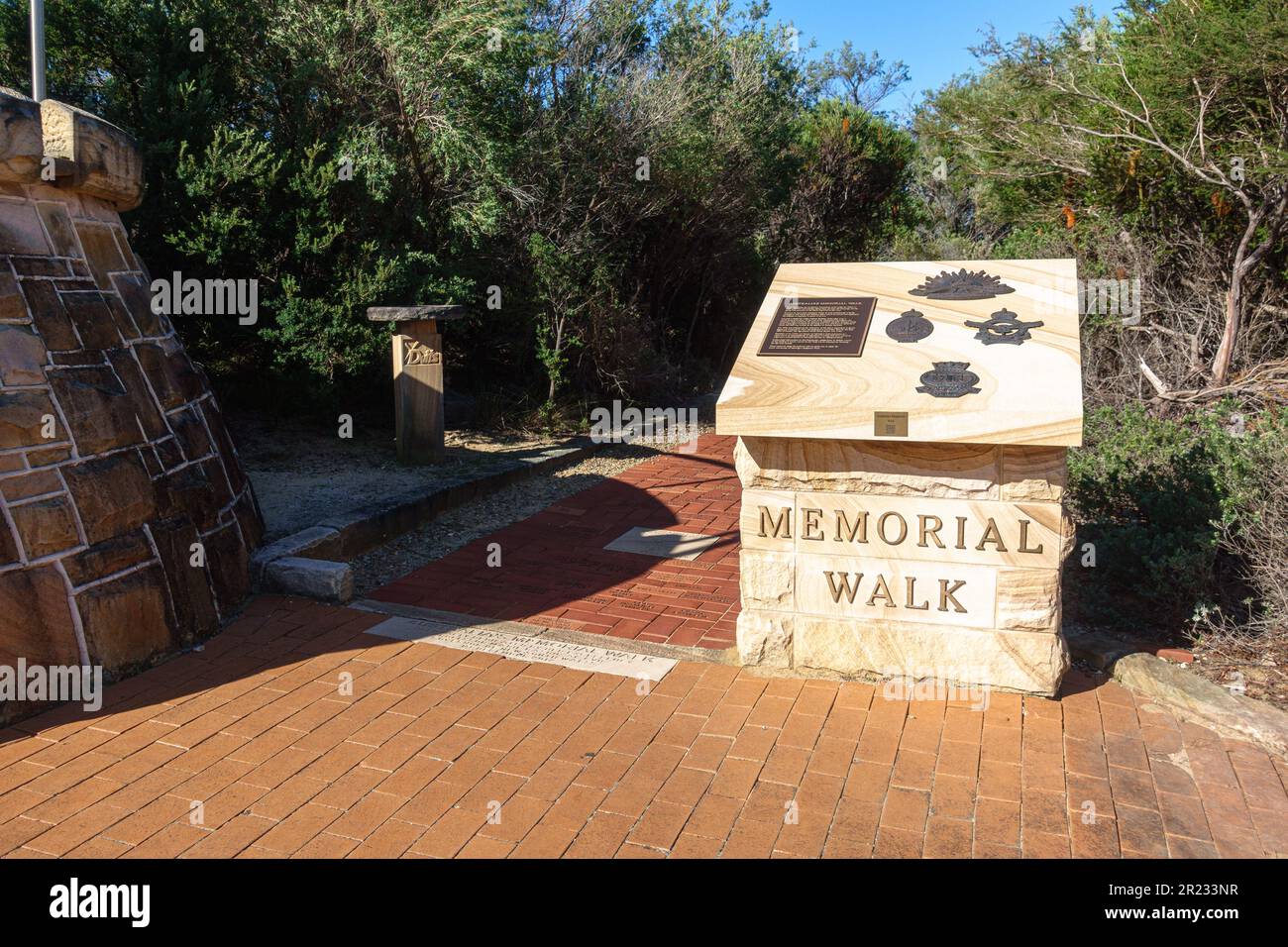 The entrance sign to Australia's Memorial Walk at North Head Sanctuary ...