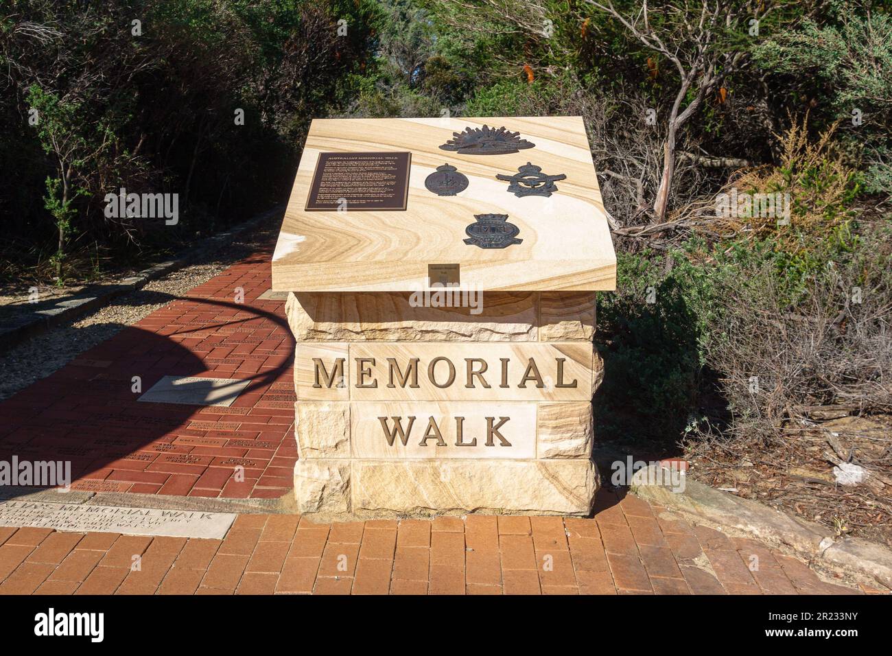 The entrance sign to Australia's Memorial Walk at North Head Sanctuary ...