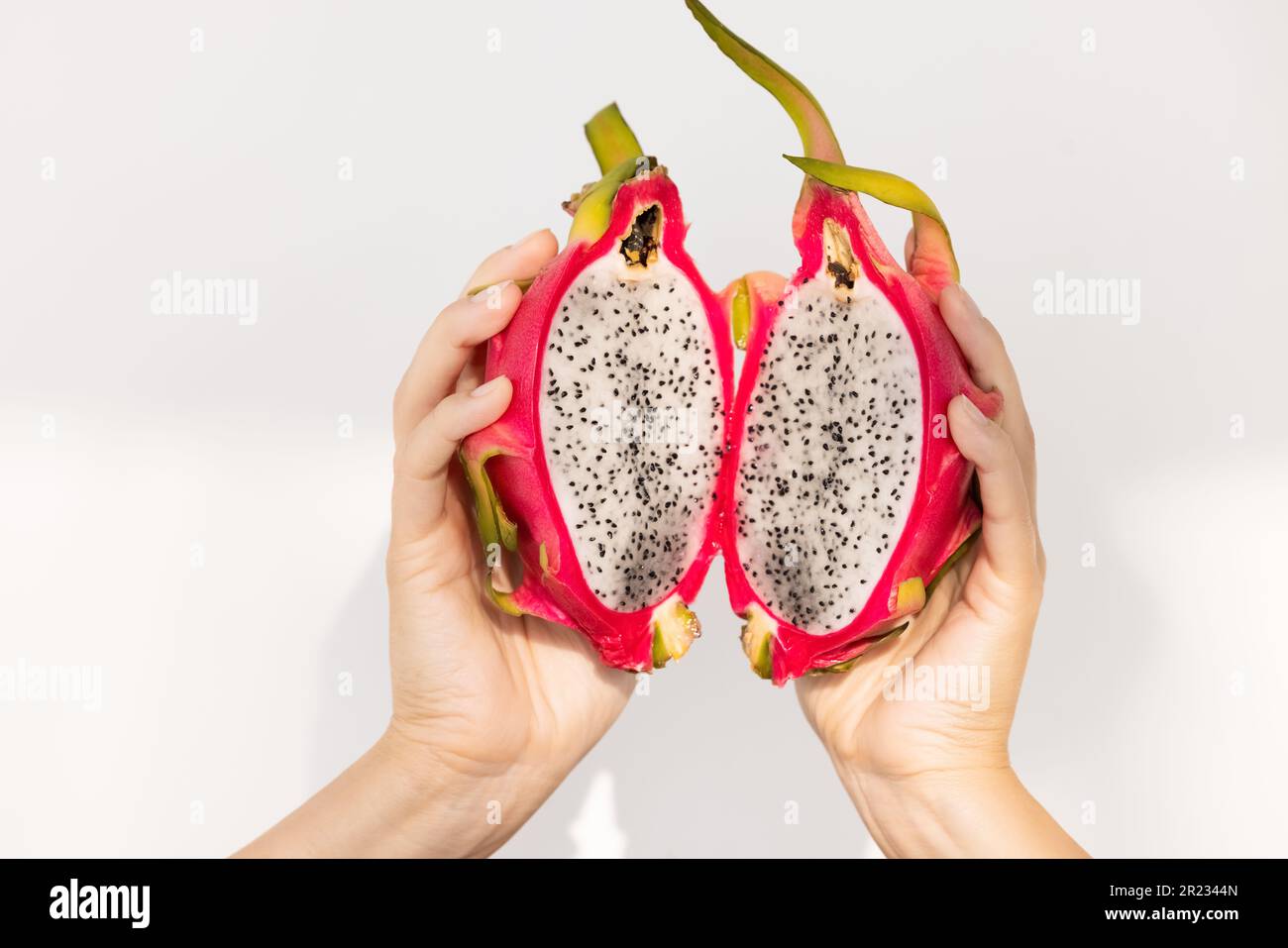 Pitaya. Dragon fruit. Colorful, healthy morning breakfast made to eat ...